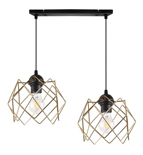 Lampa wisząca STELLA sufitowa złota czarna listwa loft nad stół i