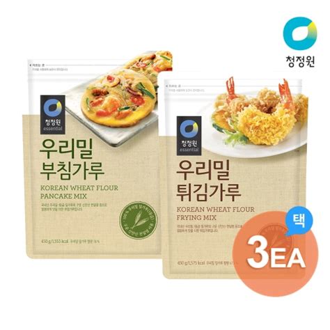 대상 청정원 우리밀 튀김가루 450g 3개 에누리 가격비교