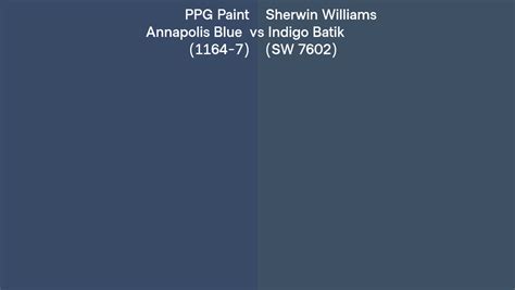Ppg Paint Annapolis Blue 1164 7 Vs Sherwin Williams Indigo Batik Sw