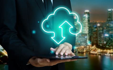 Premium Photo Cloud Computing Technology And Online Data Storage For Global Data Sharing