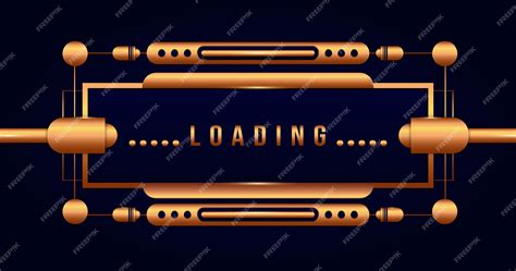 Premium Vector Golden And Dark Blue Loading Screen Design