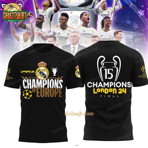 Real Madrid UCL 2024 Champions AOP 3D TShirt
