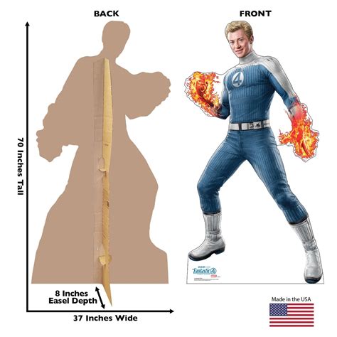 The Fantastic Four First Steps Human Torch Life Size Cardboard Cutout