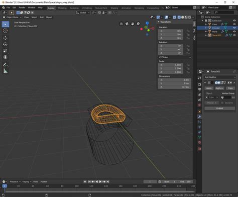 Modifiers Deform Object After Another Object Blender Stack Exchange