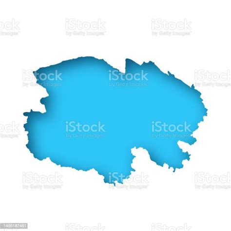 Qinghai Map White Paper Cut Out On Blue Background Stock Illustration