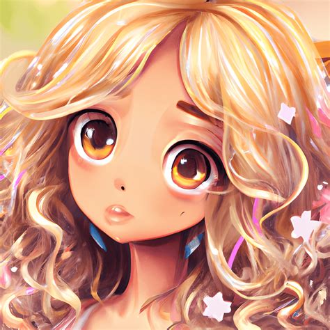 Anime Girl With Orange Curly Hair