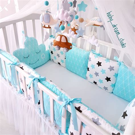 Бортики в круглую кроватку Бортики ручной работы | Baby duvet, Baby ...