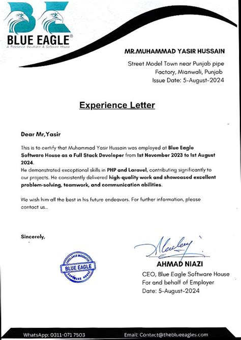 Muhammad Yasir Hussain On Linkedin Fullstackdeveloper Webdevelopment Php Laravel Blueeagle