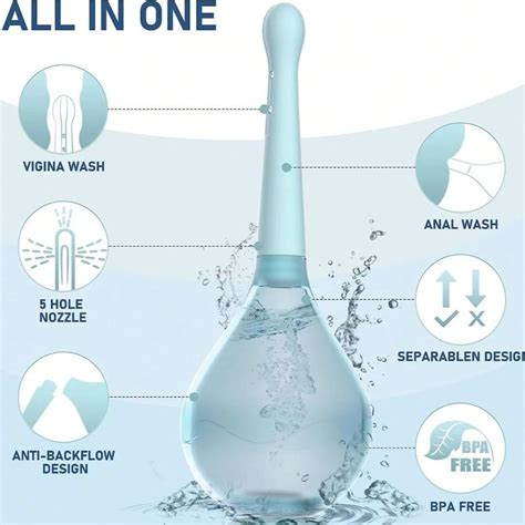 1 Pieza Anti Reflujo Enema Douche Anal Limpiador Vaginal Lavado