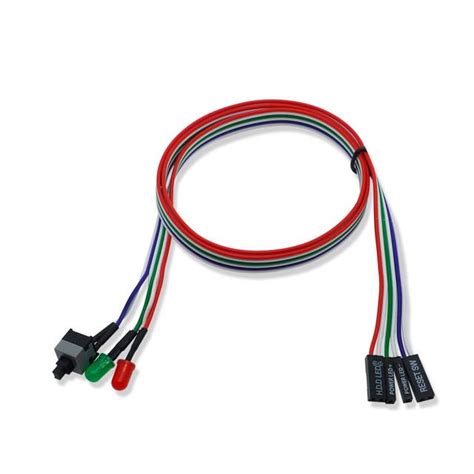 Pc Power Switch Cable With Led Light Desktop Computer Case Re Starting Button Power Supply Reset