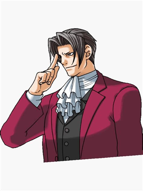 Edgeworth Thinking Pose Hd Sticker For Sale By Vivianby Redbubble