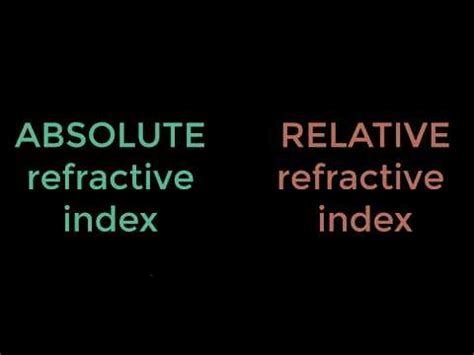 Absolute Relative Refractive Index Video Khan Academy