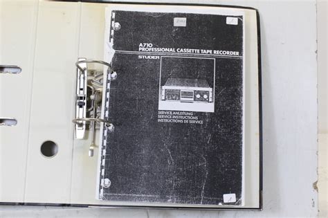 Studer A710 Cassette Tape Recorder Service Instructions Copy Odandd