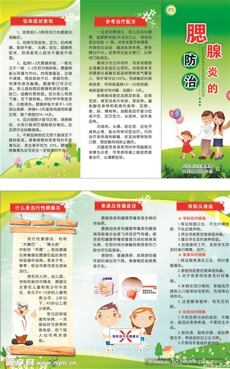 腮腺炎的预防设计图 展板模板 广告设计 设计图库 昵图网