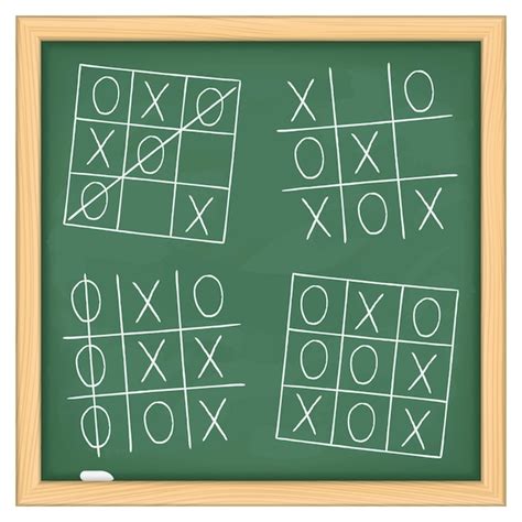 Juego De Tic Tac Toe Vector Premium