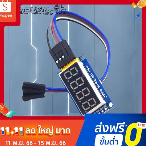 บอร์ดโมดูลจอแสดงผลดิจิทัล Led 74hc595 04 นิ้ว 33 5v 4 หลัก Shopee