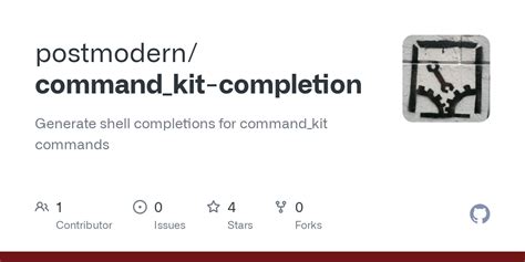 Github Postmoderncommandkit Completion Generate Shell Completions For Commandkit Commands