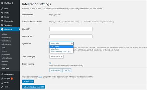 Elementor Pro Form Widget Zoho Crm Zoho Desk Integration By