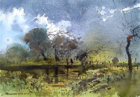 Nanasaheb Yeole Watercolour Landscape Watercolor Landscape Landscape