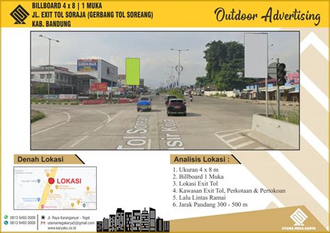 Sewa Titik Billboard Dan Baliho Di Bandung Jl Exit Tol Soraja Kab