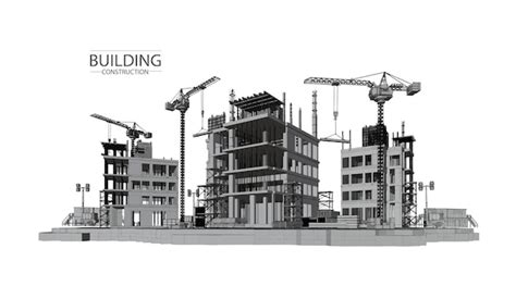 Premium Vector Building Construction Plan Facades Architectural