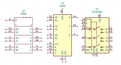 Analog Switch Cd4053b Wrong Pinout · Issue 2568 · Kicad Kicad Symbols · Github