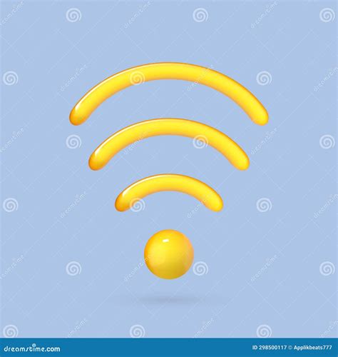 3d Wi Fi Icon Wifi Symbol Realistic Wireless Network Concept Stock