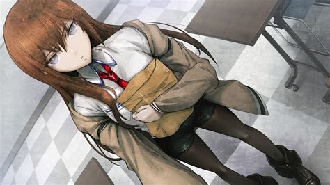 Redhead Makise Kurisu Anime Girls Steinsgate Wallpapers Hd