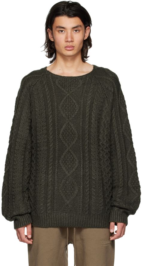 Gray Raglan Sweater By Fear Of God ESSENTIALS On Sale