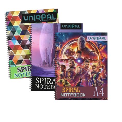 Uniqpal Spiral A4 Notebook Set Of 2 Plain Pages 200 Pages Amazon