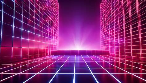 Laser Grid World Premium Ai Generated Image
