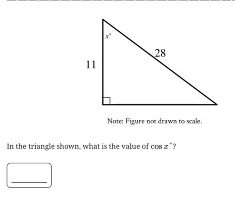 Solved Note Figure Not Drawn To Scale In The Triangle Shown What Is