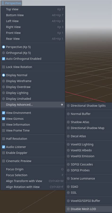 Mesh Level Of Detail Lod — Godot Docs