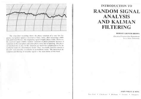 Random Signal Analysis And Kalman Filtering Kalman Filtering Docsity