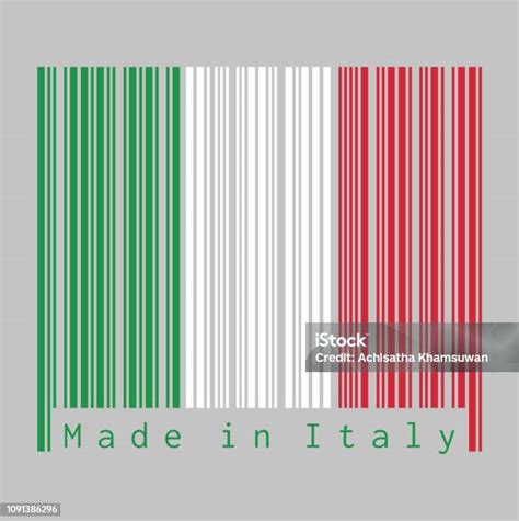 バーコードはイタリアの国旗は緑白と赤の色の色を設定します デザインのベクターアート素材や画像を多数ご用意 デザイン 模様 アイコン