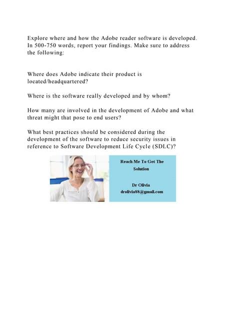 Explore Where And How The Adobe Reader Software Is Developed In 500 Docx