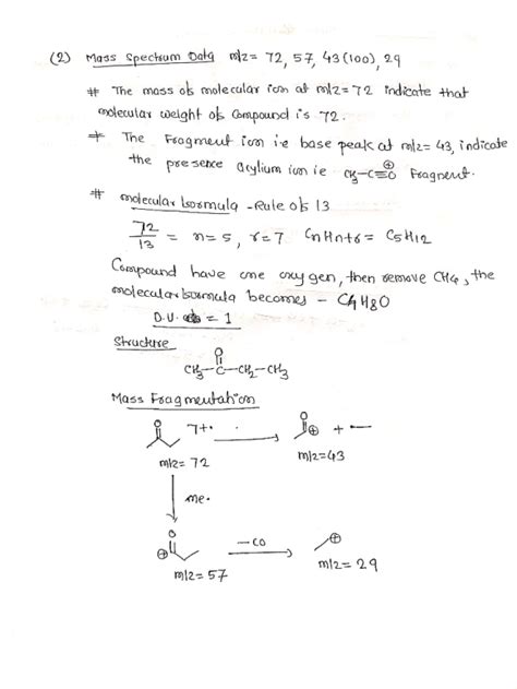Use The Data Below From An Electron Impact Mass Spectrum Of A Pure