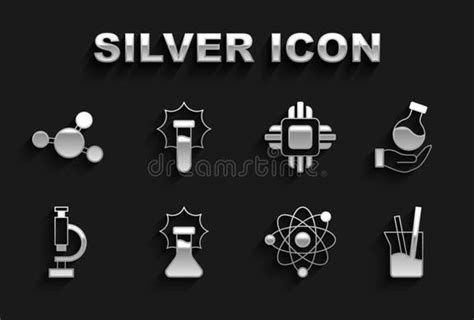 set explosion in the flask test tube laboratory glassware atom