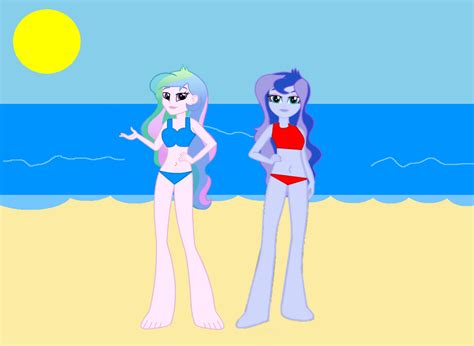 Celestia And Luna At The Beach By Nicholasp1996 On Deviantart