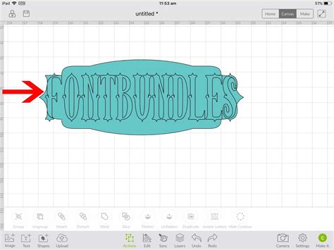 Creating A Text Cutout Using The Slice Tool In Cricut Design Space