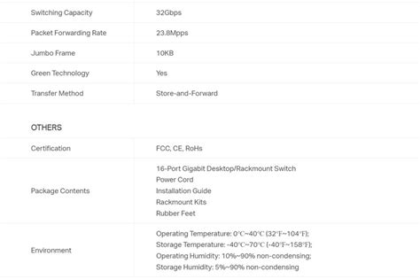 Tp Link Port Gigabit Desktop Network Switch Rj Lan Ethernet U Inch Rack Mountable Tl