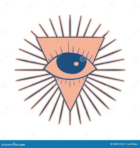 Isolated Triangle With Eye Esoterism Sketch Icon Vector Stock Vector