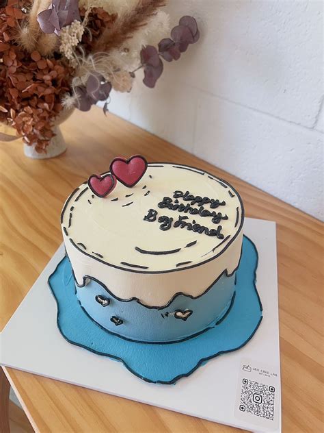 Comic Theme Cream Cake J And D Cake Lab