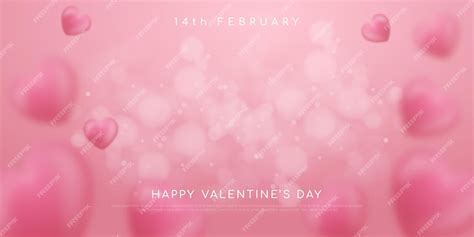 Premium Vector 3d Heart Shaped Background For Valentine Day Celebration
