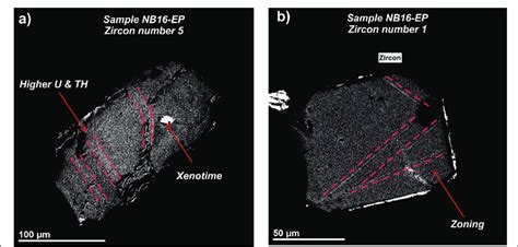 Sem Bse Image Of Two Representative Zircon Grains From Sample Nb16 Ep