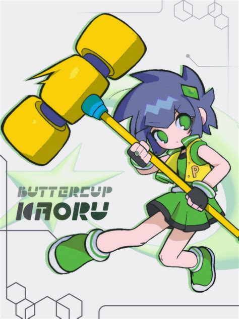 Matsubara Kaoru And Powered Buttercup Powerpuff Girls Z Drawn By