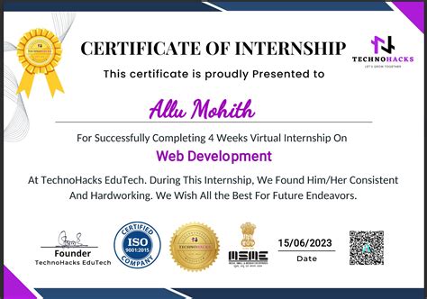 mohith allu internships
