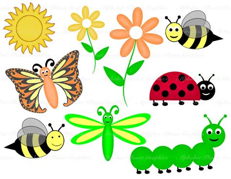 Flower Insect Clipart Clipground