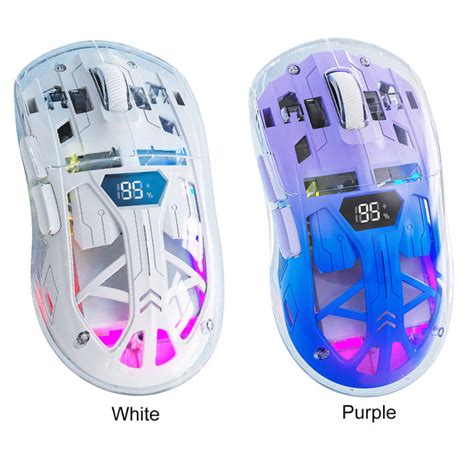 Bluetooth Compatible Mouse Dual Mode RGB Wireless Mouse Digital Display Multi Device Connection