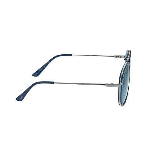 Maestro Sunglasses Silver Frame Blue Lens Simplify Sunglasses
